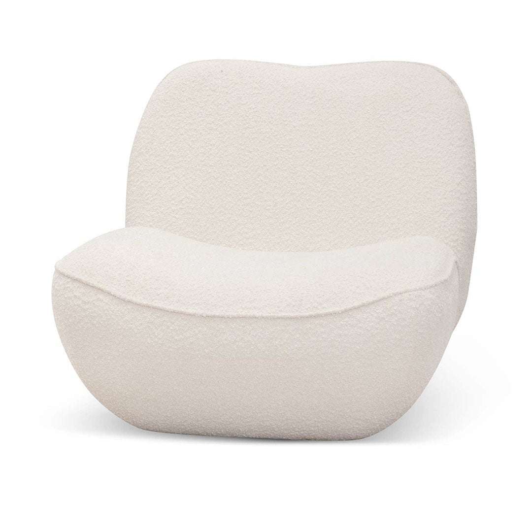 Buy the Dale Lounge Chair - Ivory White Boucle Online | VAVOOM