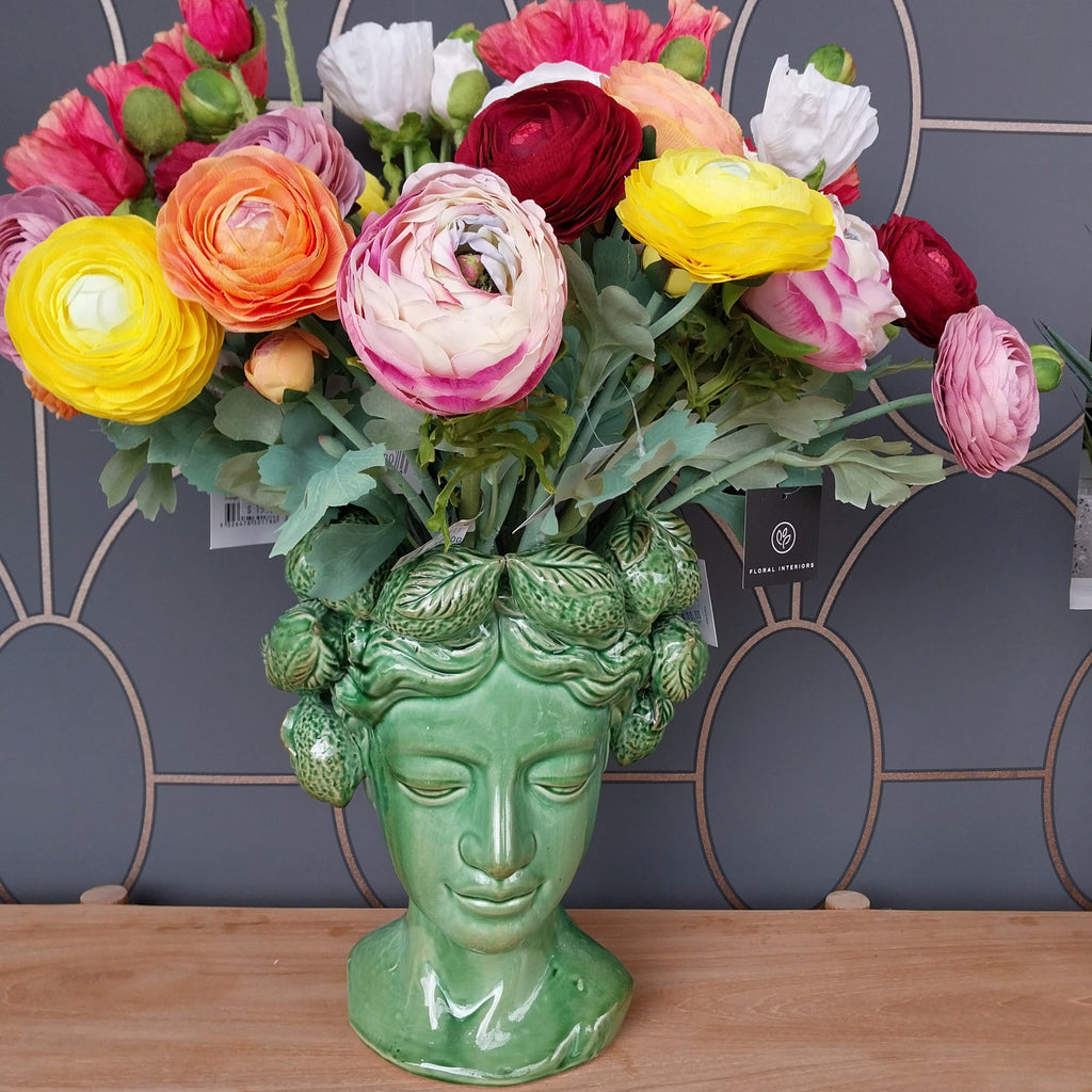 Buy the Lemon Head Vase Green 25X27CM Online | VAVOOM